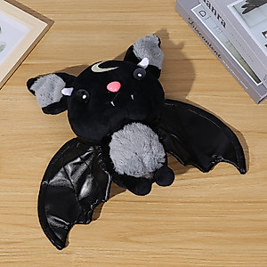 REYBEYOLA Cute Bat Stuffed Animal, Soft Bat Plush Doll Toy Gifts for Kids Birthday, Valentine, Christmas (Black, 11.81in)