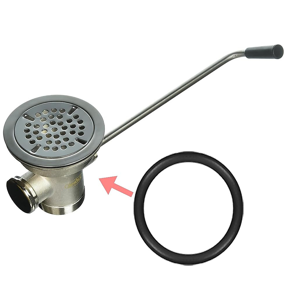 O-Ring - Replacement Part # T&S Brass 010389-45 Plunger O-Ring for 3-Tier Sink Drain, Twist Waste Drain Valve Rubber Stopper Oring(6-Pack)