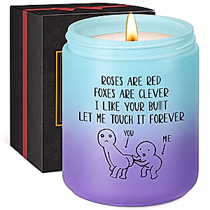 GSPY Scented Candles for Men, Women - Naughty Anniversary, Fiance Gifts for Her, Him, Couples Gifts - Funny Birthday, Mothers Day, Fathers Day, Love You Gifts for Husband, Wife, Boyfriend, Girlfriend