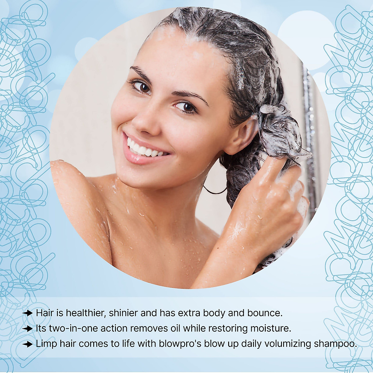 blowpro Blow Up Daily Volumizing Shampoo - Sulfate-Free Clarifying Formula - With Keratin - Add Volume, Texture and Body to Limp, Thin Hair - Remove Oil & Restore Moisture - 8 oz