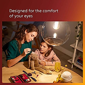 Philips LED Vintage Flicker-Free Amber Spiral ST19, Dimmable, Eye Comfort Technology, 300 Lumen, Amber (2000), 4.4W=40W, Title 20 Certified, E26 Base, 4PK (573963)