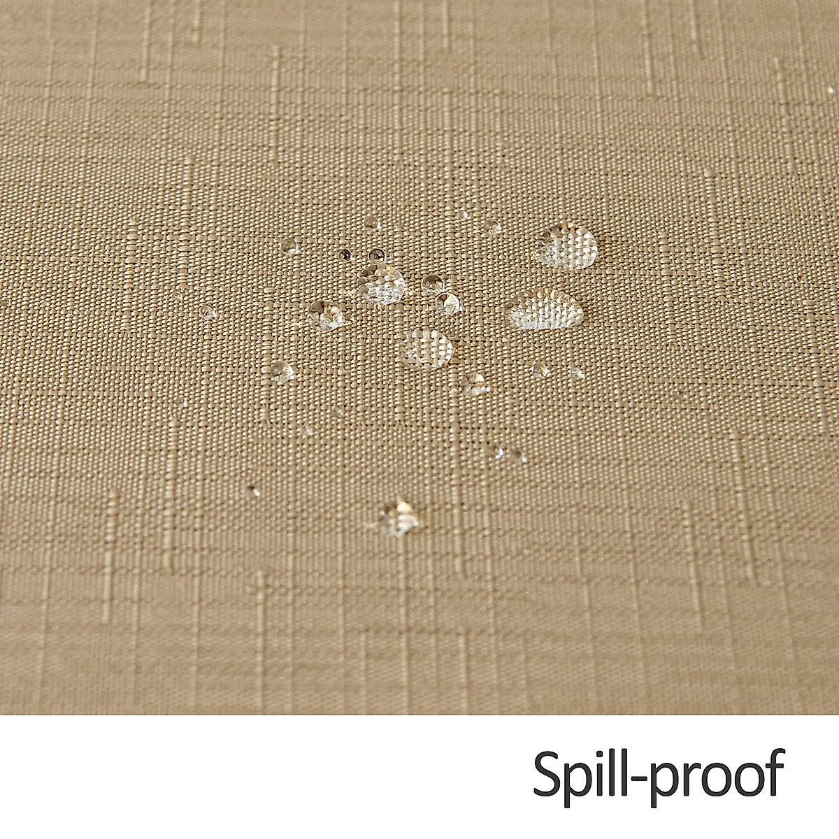 maxmill Faux Linen Textured Rectangle Tablecloth Water Resistant Wrinkle Free Spill-Proof, Soft Table Cloth for Dining Room Decoration, Banquet Parties Event Holiday Dinner, 60 x 84 Inch Beige