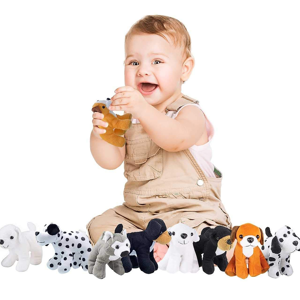 BULK 24 Plush Puppy Dog Stuffed Dog Animal Toys | Variety Pack Made of Soft Plush ● Great as a Party Favor, Gift, or Companion ● Pretend Play for Kids ● Dozen Puppy Assortment (24 Pack)