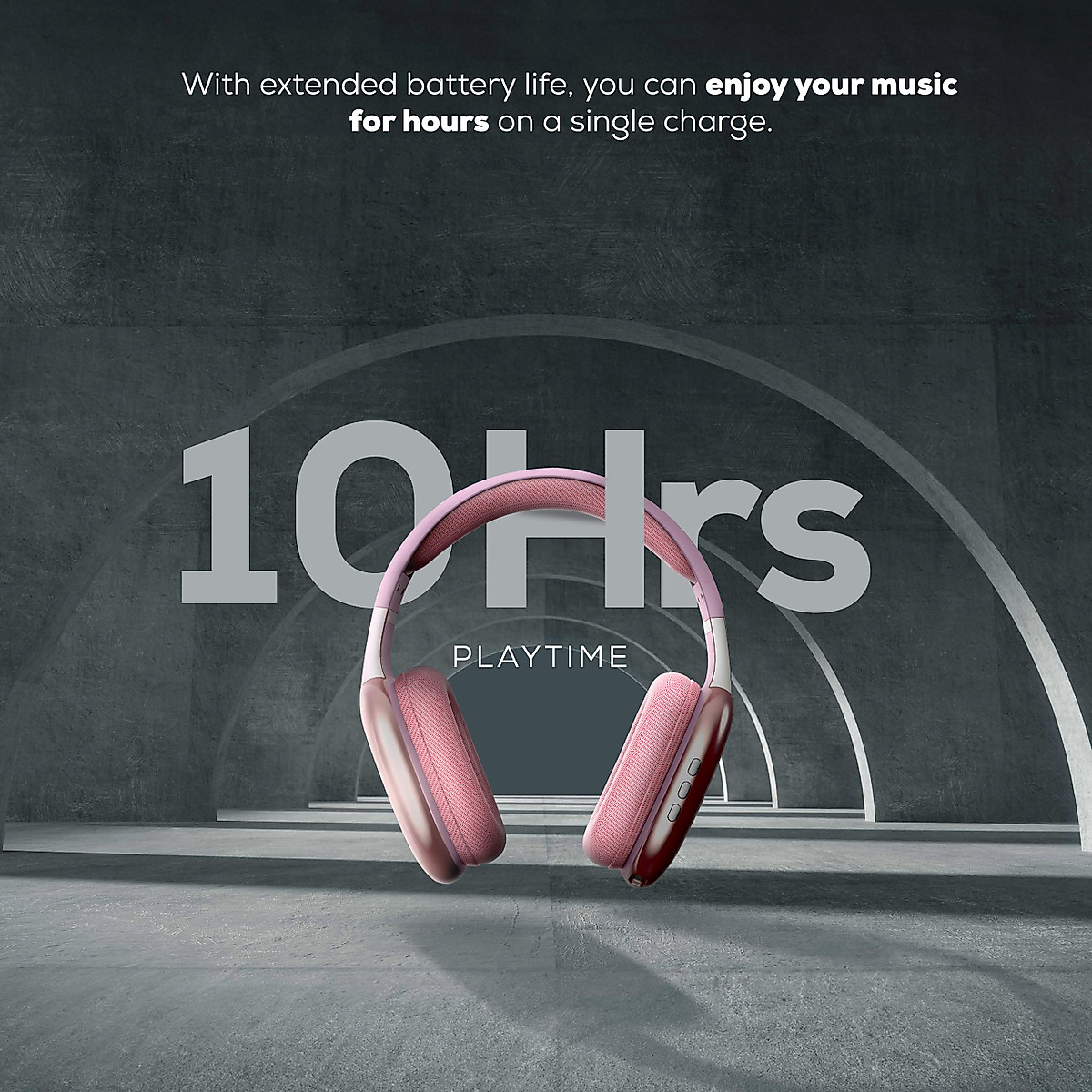 Gabba Goods Wireless Over Ear Bluetooth Headphones with Microphone - Wireless Headset -Noise Reduction - Bluetooth, Wired,Built in Micro SD for Travel, Home, Work TV,PC,Gaming,Cellphone (Pink)