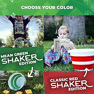 SWOOC Games - Yardzee, Farkle & 20+ Giant Dice Games - Yard Dice (All Weather) w/Bucket, Scorecards & Marker - Giant Outdoor Games - Giant Yard Games for Adults - Big Dice Jumbo Dice - Large Dice