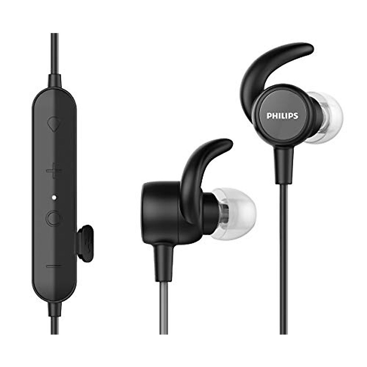 PHILIPS ActionFit SN503 Wireless Bluetooth Earphones with Heart Rate Monitoring and IPX5 (TASN503BK)