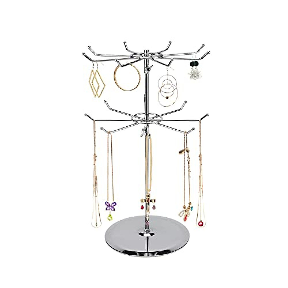 APL Display - Display Stand Jewelry Display Holder Retail Display Stand, 2 Tier Rotating Display Rack for Mall,Exhibition And Retail Store