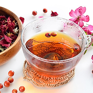 Vesici 10 Sets Loose Leaf Tea Infuser Set Stainless Steel Tea Strainer for Loose Tea Holder Infuser Ball Tea Filter Includes Chain Hooks and 1 Drip Trays with 1 Tea Spoon for Brew Tea Leaves Mug