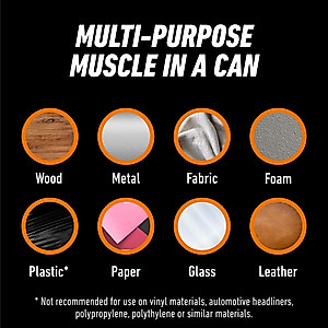 Gorilla Heavy Duty Spray Adhesive, Multipurpose and Repositionable, 14 Ounce, Clear, (Pack of 1)