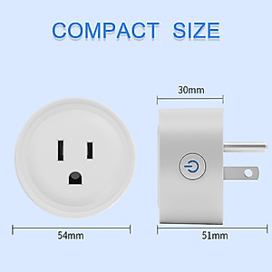ExIoTy Smart Plug, Works with Alexa Only, Simple Setup with One Voice Command, Voice Control, Remote Control, Timer & Schedule & Group Controller, Bluetooth Mesh Outlet, Alexa Echo Required （4 Pack）