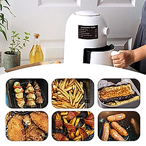 RYGRZJ Air Fryer Conversion Chart Sticker,Air Fryer Accessories Cook Times,Kitchen Conversion Chart,Air Fryer Cooking Times Chart Sticker,Air Fryer Magnetic Cheat Sheet Set
