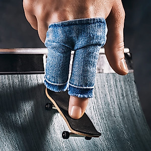 6 Pieces Fingerboard Foam Grip Tape Black Fingerboard Grip Tape Finger Skateboard Foam Tape Non Slip Finger Toy Skateboards Tape Stickers for Fingerboard Toys