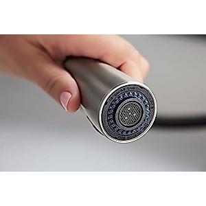 KOHLER 596-VS Simplice Pull Down Kitchen Faucet, High Arch, Vibrant Stainless