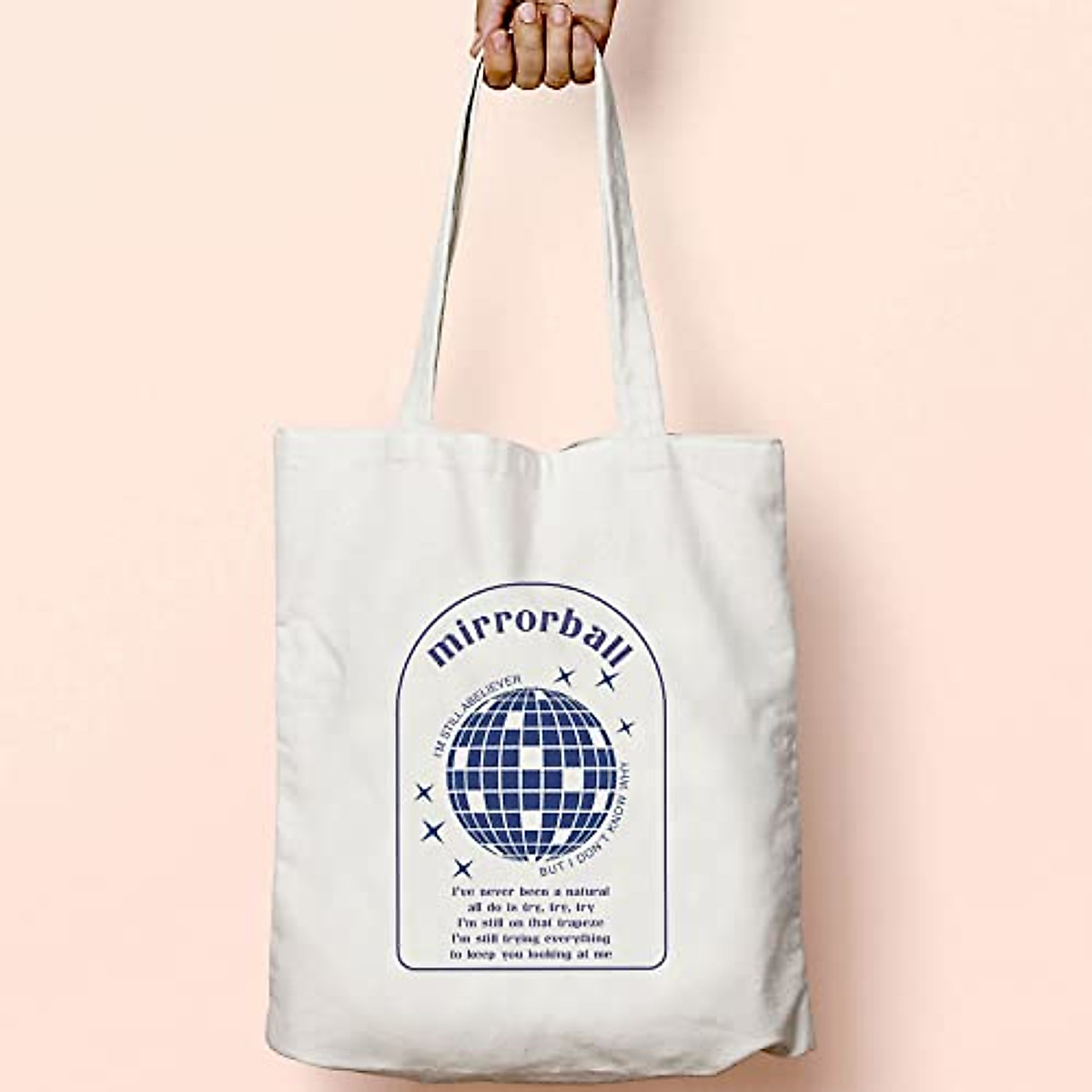 TOBGBE Album Idea Gifts Singer Album Version Tote Bag Singer's Merchandise Song Inspired Shopping Bag Singer Support Gift (Trapeze Tote)