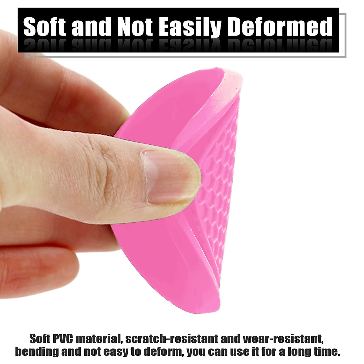 4 PCS Honeycomb Anti Slip Silicone Car Coasters, Universal Auto Fixed Tea Coaster (Pink)