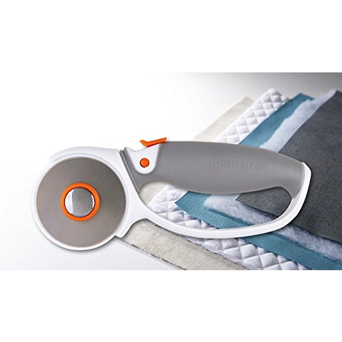 Fiskars Titanium Rotary Cutter, Ø 60 mm, For Right- and Left-handed Users, Orange/White/Grey, 1004753