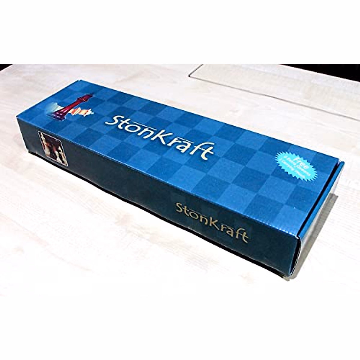 StonKraft 17'' x 17'' Tournament Chess Vinyl Foldable Chess Game with Solid Plastic Pieces (with Extra Queen) - Ideal for Professional Chess Players