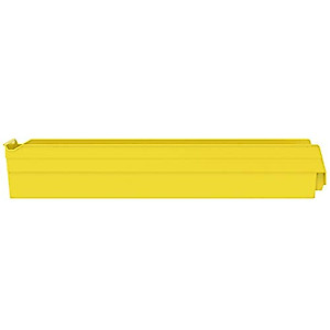 Akro-Mils 30164 Plastic Nesting Shelf Bin Box, (24-Inch x 6-1/2-Inch x 4-Inch), Yellow, (6-Pack)