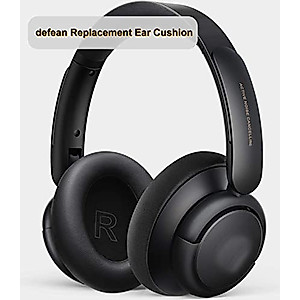 Life Q30 / Q35 Earpads - defean Replacement Ear Cushion Foam Cover Ear Pads Compatible with Anker Soundcore Life Q30 / Q35 BT Headphones, Softer Leather,High-Density Noise Cancelling Foam (Black)