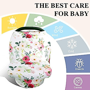 Baby Car Seat Cover for Baby Boys and Girls, 2 Pack, Multiuse - Nursing Breastfeeding Covers,Shopping Cart/High Chair/Stroller Covers,Infinity Scarf,Car Seat Canopies