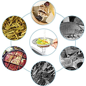 Generic 2 Pack Kitchen Sink Strainer, Stainless Steel Mesh Drainage Strainer, 7.5cm Drainage Strainer, Bathroom Sink Stopper, Hair Receiver for Kitchen Sink, Bathroom, Washbasin