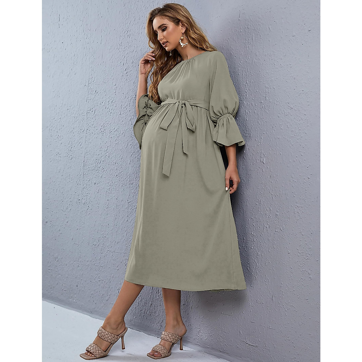 FUNJULY Women's Casual, LongOlive