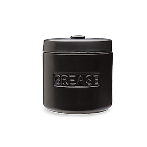 Fox Run Bacon Grease Container, 5 x 5.5 inches, Black