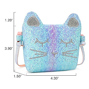 mibasies Kids Cat Purse for Little Girls Toddlers Wallet Crossbody Bag