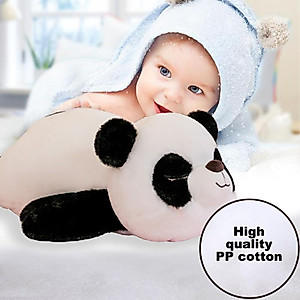 Evlooe Cute Panda Plush Toy, Panda Bear Stuffed Animal Plush Pillow Soft Cartoon Panda Plushies Body Pillow Gifts for Kids Girls(30cm/11.81inch)