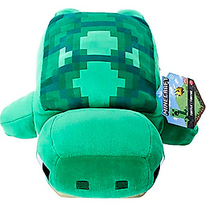 Mattel Minecraft Plush Turtle 12-inch Stuffed Animal Figure, Inspired by Video Game Character, Collectible Toy