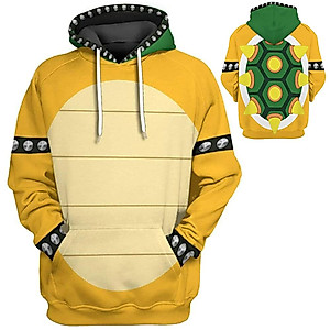 DINJUL Anime Cosplay Costume Hoodie Anime Hoodie Sweatshirt Anime Hoodie Outfit Halloween 2Pcs (Yellow, Samll)