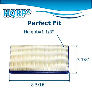 HQRP Flat Filter Cartridge Replacement for Briggs&Stratton 710266 compatible with 9-15 HP Single Cylinder Vanguard Engines 185400 and 235400-245400 series