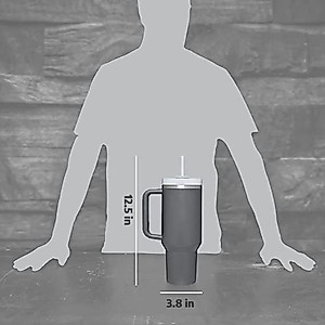 New 40 OZ Quencher H2.0 FlowState Stainless Steel Vacuum Insulated Reusable Tumbler with Straw and Lid for iced/hot Coffee or Tea, Water, Smoothie