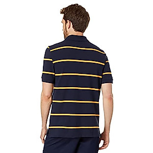 Nautica Men's Classic Fit Striped Deck Polo, Navy, XX-Large