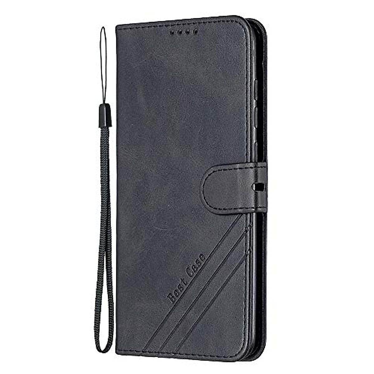 Asdsinfor Compatible with Xiaomi Redmi Note 9S Case PU Leather Durable Wallet Case Credit Cards Slot with Stand for Flip Magnetic Compatible with Xiaomi Redmi Note 9 Pro/Note 9 Pro Max Black HXPU