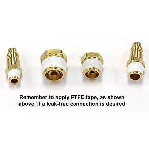 Industrial Style Plug to Male NPT Fittings | Adapters to Winterize Blow out Backflow Preventer and Pressure Vacuum Breaker (PVB) for Sprinkler Systems (Solid Lead-Free Brass)