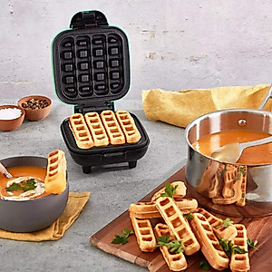 DASH Mini Waffle Stick Maker 4 inch, Aqua
