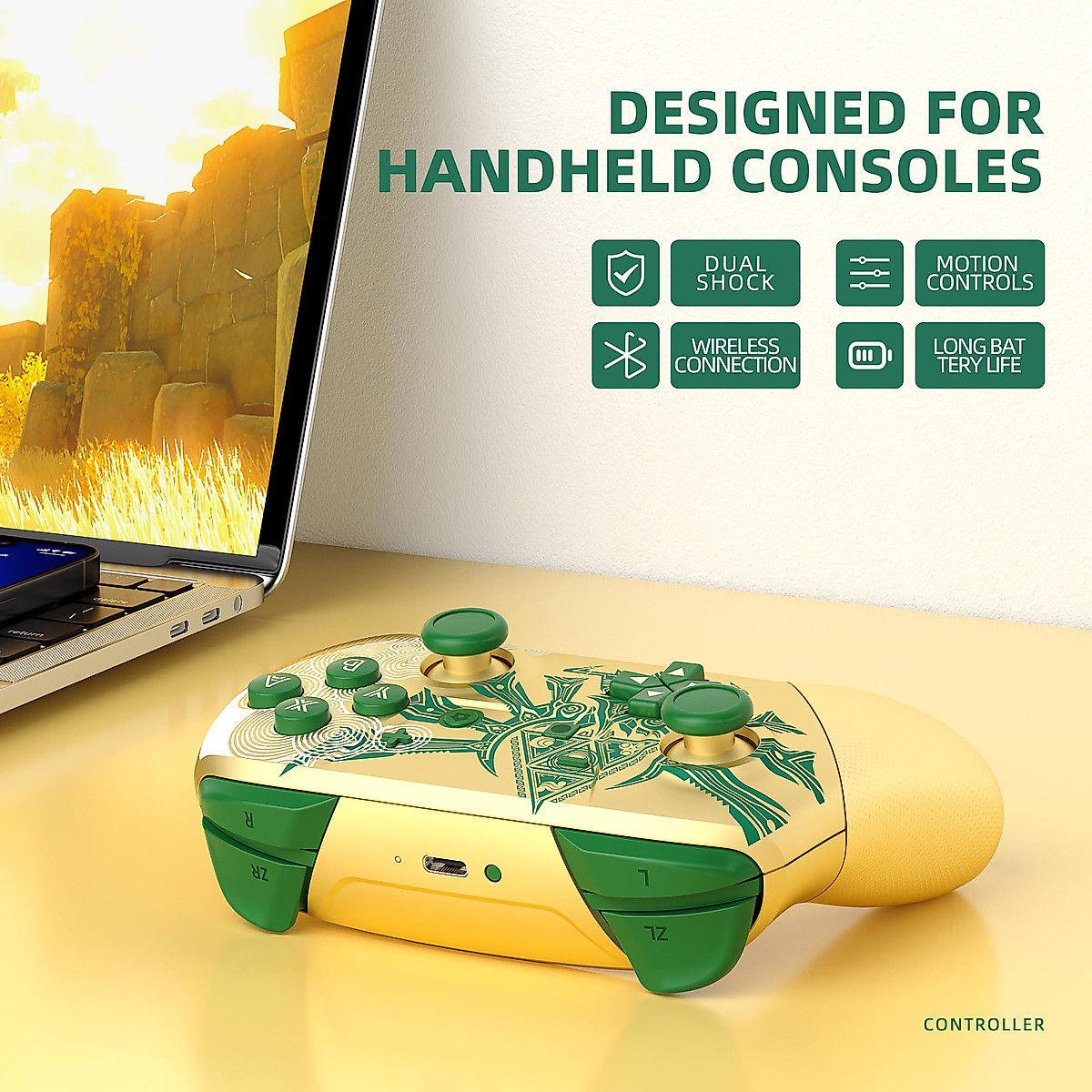 Switch Pro Controller, Wireless Switch Controllers with Carrying Storage Case, Upgraded Gamepad Switch Remote Replacement for Switch Controller Support NFC/Dual Vibration/Screenshot/Wake-up Function