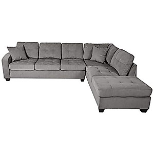 Homelegance Emilio 2-Piece Reversible Sectional Sofa - Taupe