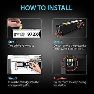 Smart Ink Compatible Ink Cartridge Replacement for HP 972X 972 X (Cyan) to use with PageWide Pro 477dw 577dw 452dw 477dn 452dn 577z 552dw P55250dw Printers