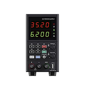 DC Power Supply, 35V 6A Adjustable DC Power Supply Digital LED Lab Bench Voltage Regulator Stabilizer Switching Power Supply,Electroplating DIY