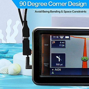 Inovat 1 Pair Right Left Angle Micro USB Male 90 Degree USB Male to Micro Female Plug Adapters