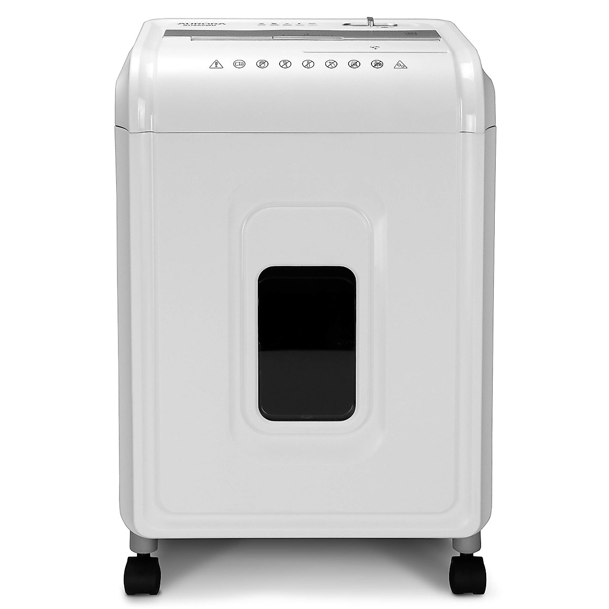 Aurora High-Security 8-Sheet Micro-Cut Paper, CD/DVD and Credit Card Shredder, White/Gray