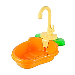 EastVita Bird Bath for Cage,Parrot Bath Basin Shower Bowl Lightweight Automatic Bird Bathtub Birds Accessories