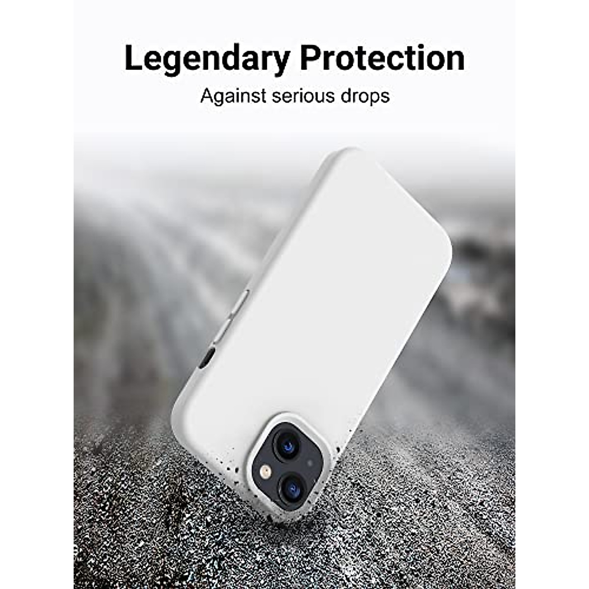 OTOFLY Designed for iPhone 13 Case, Silicone Shockproof Slim Thin Phone Case for iPhone 13 6.1 inch (White)