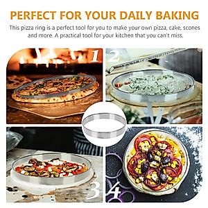 HANABASS Biscuit Cutter Metal Cookie Cutters 10inch Stainless Steel Muffin Rings, Pizza Ring, Round Egg Pancake Rings, Kitchen Baking Tools for Biscuits Donuts Making Cake Cutter Pastry Cutter