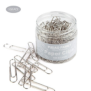 Jumbo Paper Clips, 2 Inch Paper Clip, 100 pcs Large Paperclips (Jumbo, Silver)
