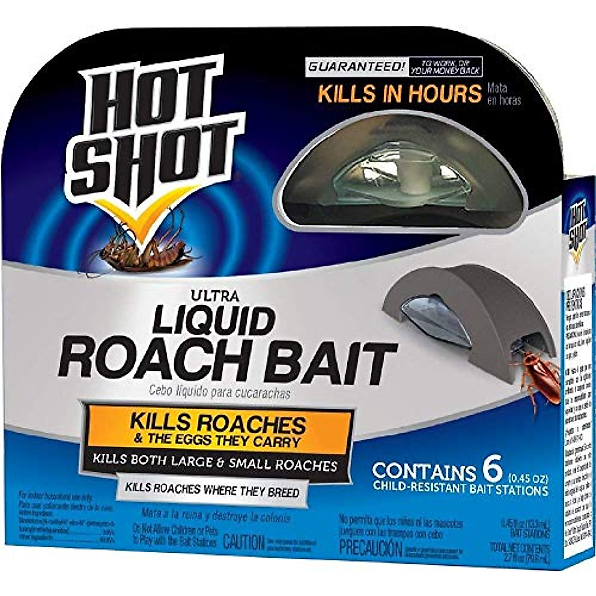 Hot Shot 95789 Mini Ultra Liquid Roach Bait, 3 Packs of 6 Count