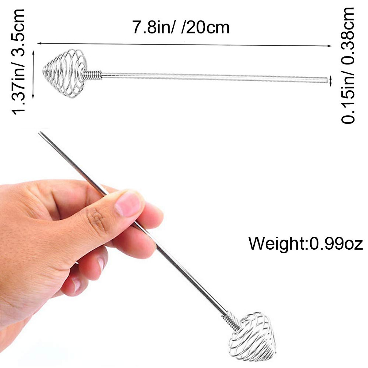 Honey Dipper Stick, Utoptech 304 Stainless Steel Durable Honey Spoon for Honey Pot Jar Containers 7.8 Inch