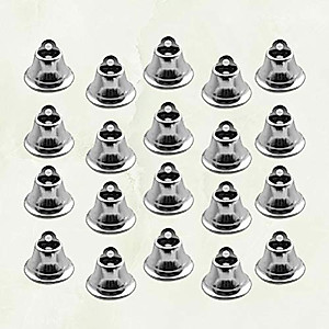 SUPVOX 20pcs Craft Bells Jingle Bells Mini Small Bells Silver Wind Chimes Bells Vintage Metal Bells Christmas DIY Craft Wind Chimes Making